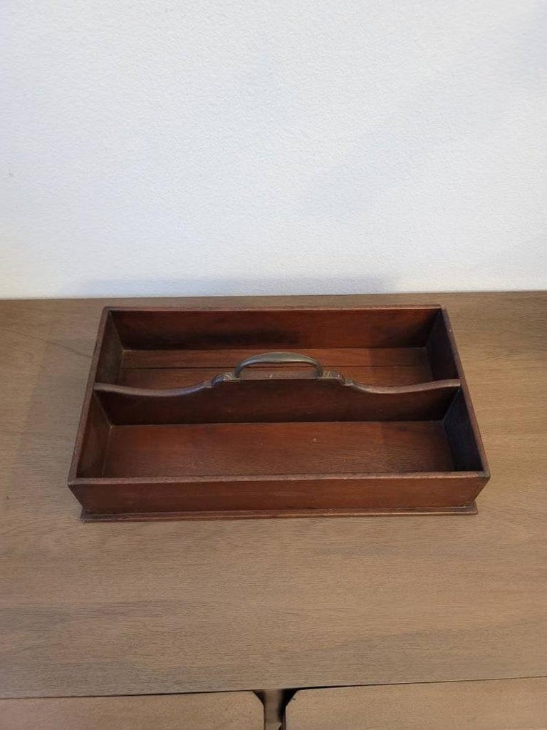 18th Century English Mahogany Divided Carry Tray at 1stDibs
