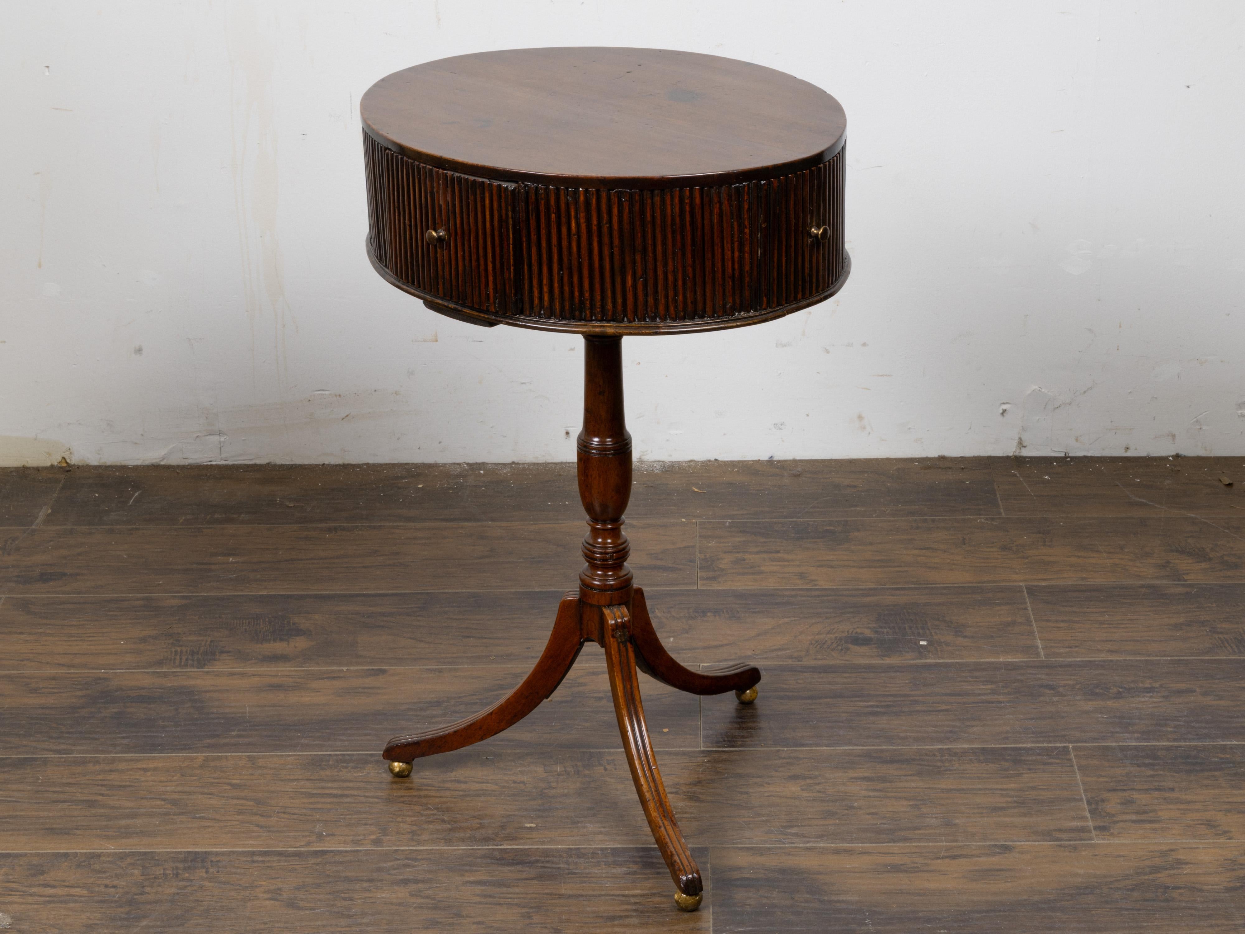 18th Century English Mahogany Drum Table with Reeded Frieze For Sale at ...