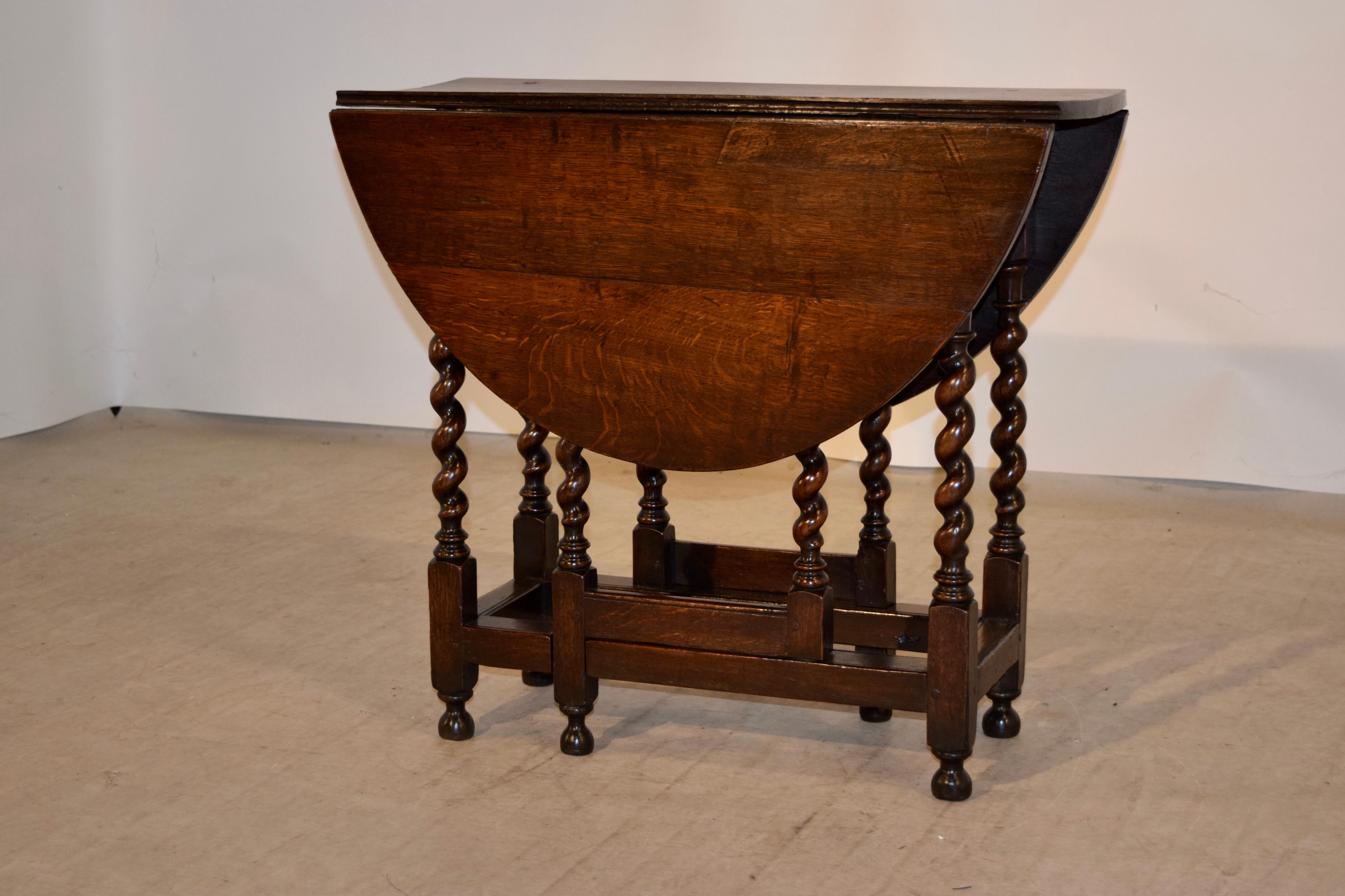 18th Century English Oak Gate Leg Table at 1stDibs