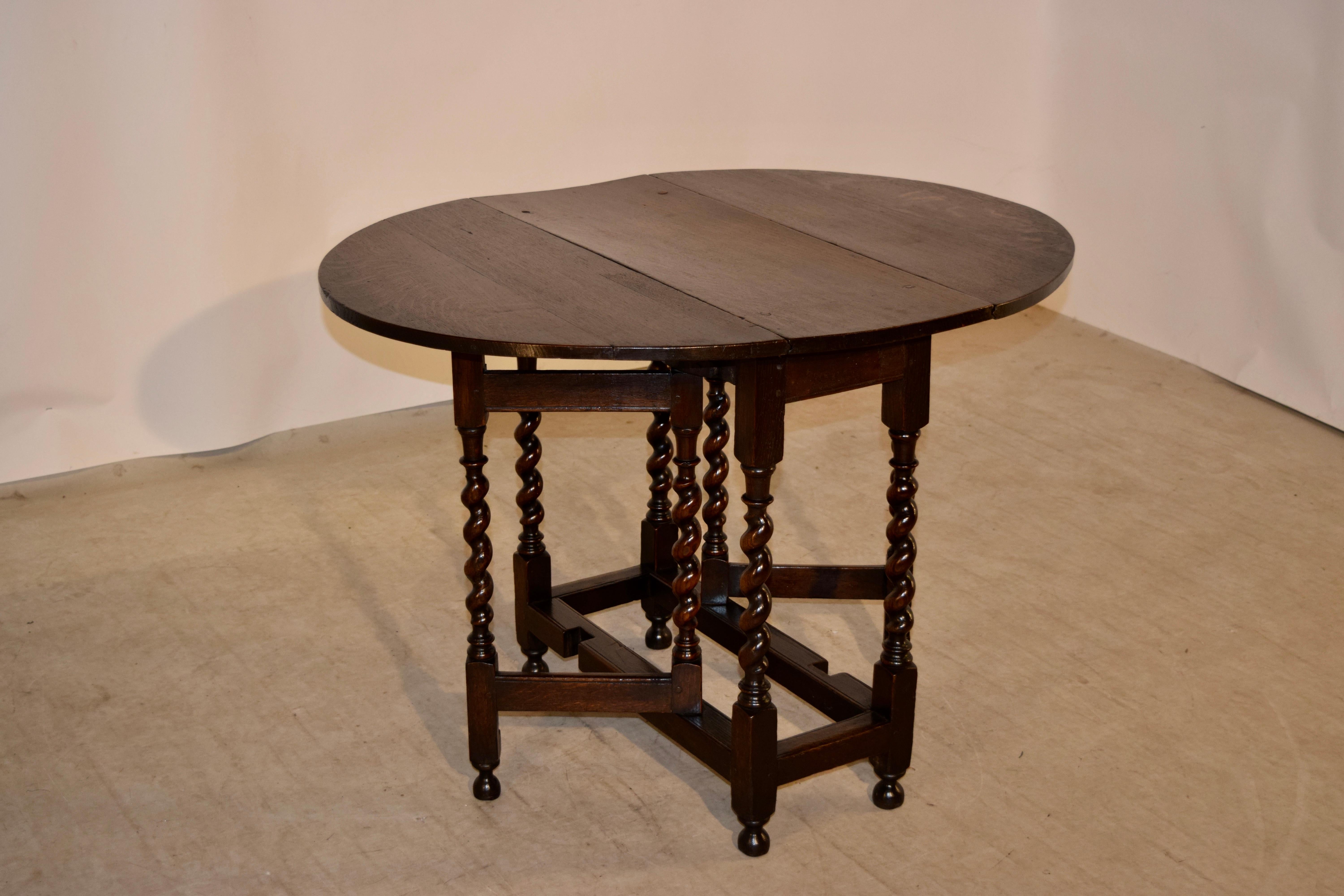 18th Century English Oak Gate Leg Table at 1stDibs