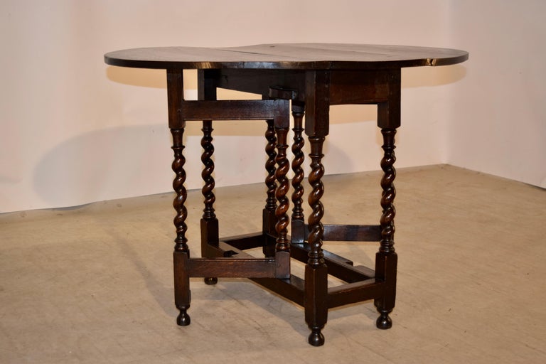 18th Century English Oak Gate Leg Table at 1stDibs