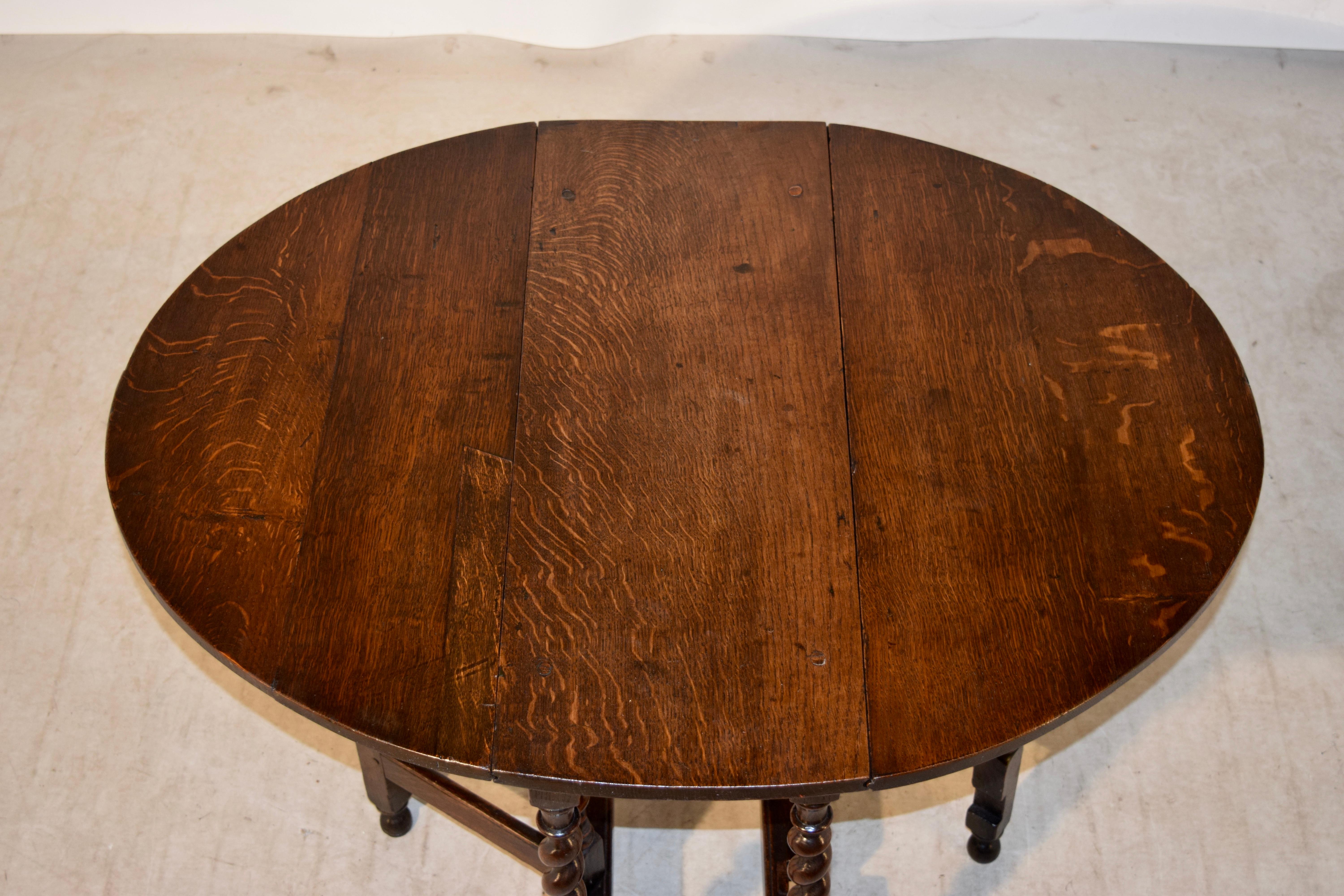 18th Century English Oak Gate Leg Table at 1stDibs