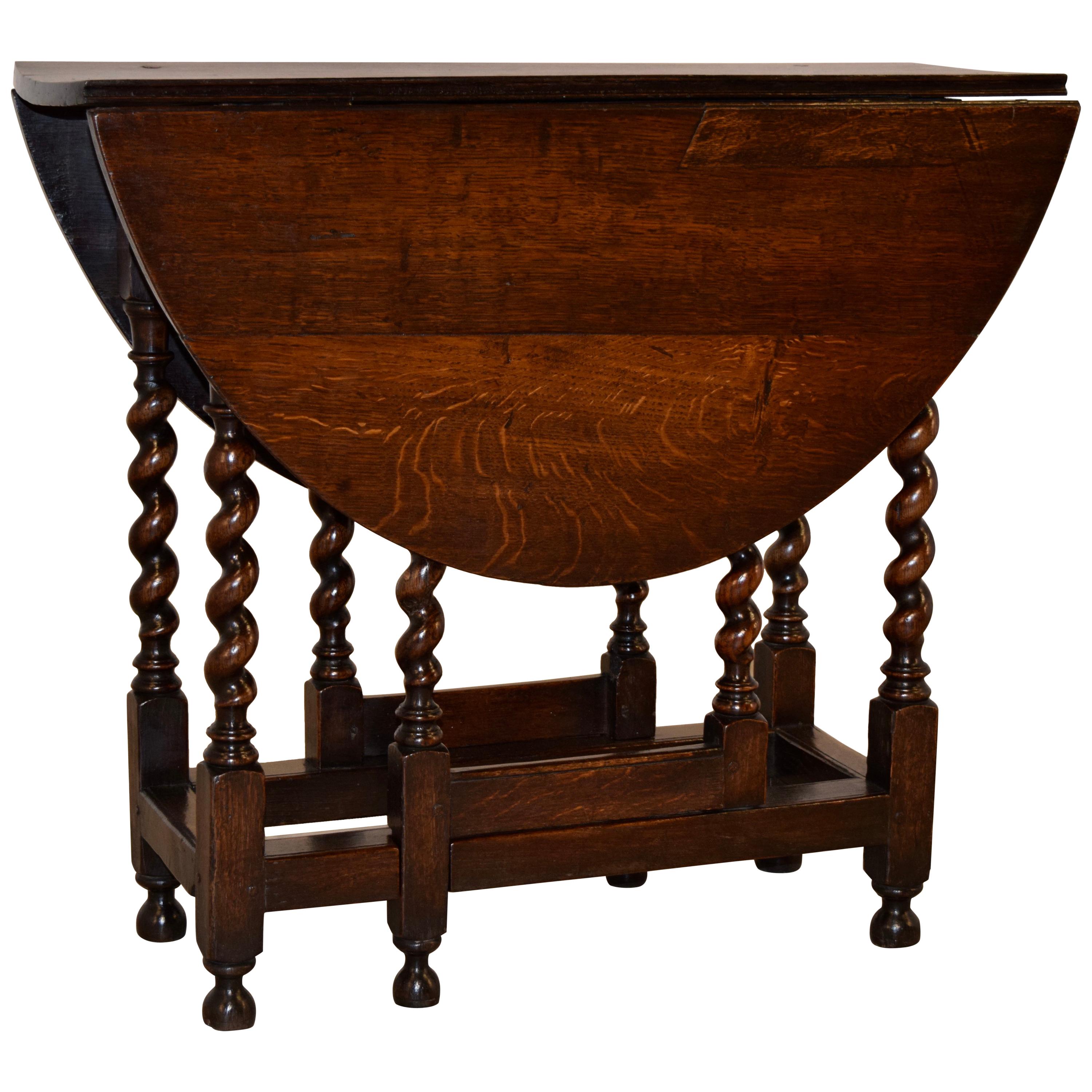 18th Century English Oak Gate Leg Table at 1stDibs