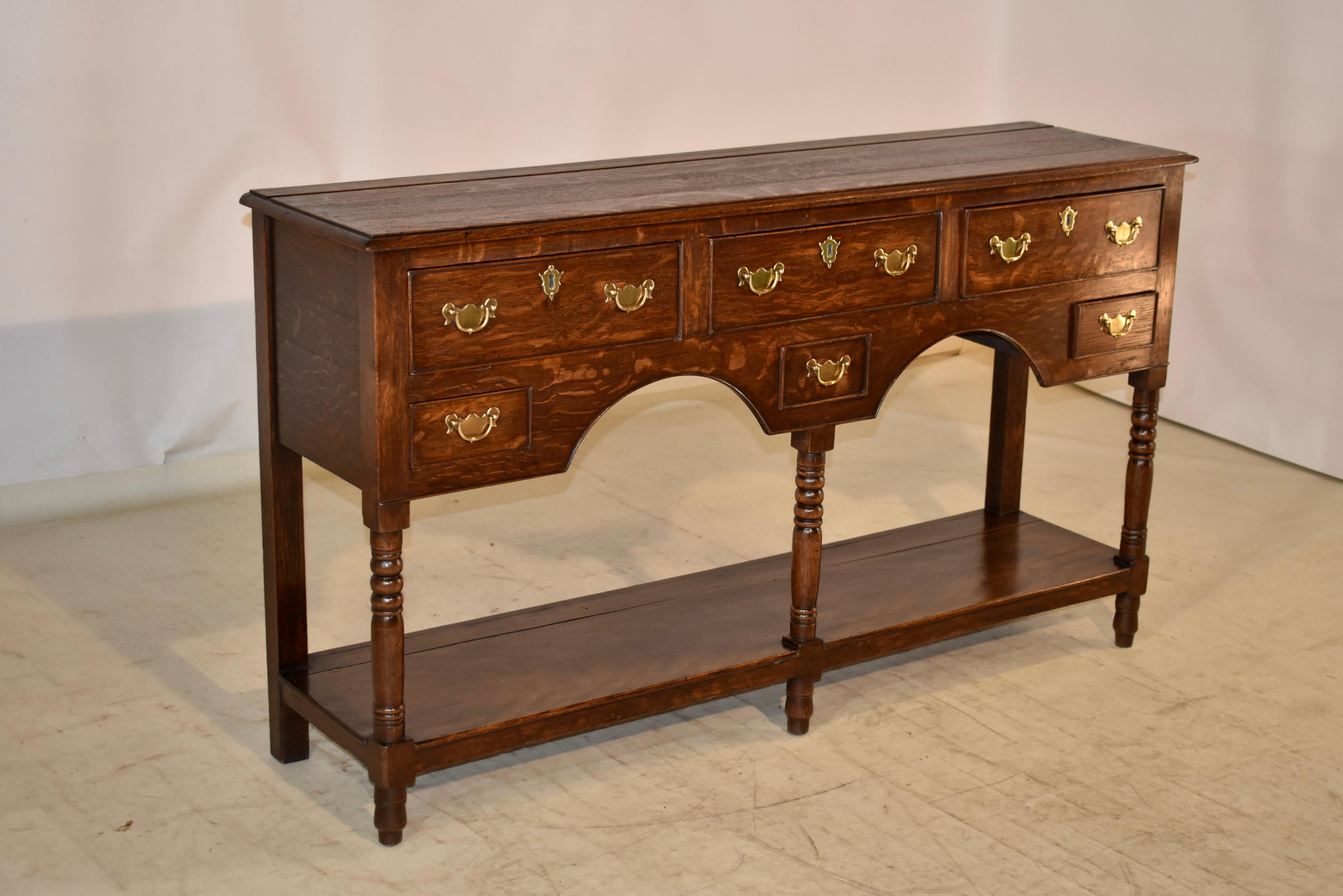 18th Century English Oak Sideboard For Sale at 1stDibs