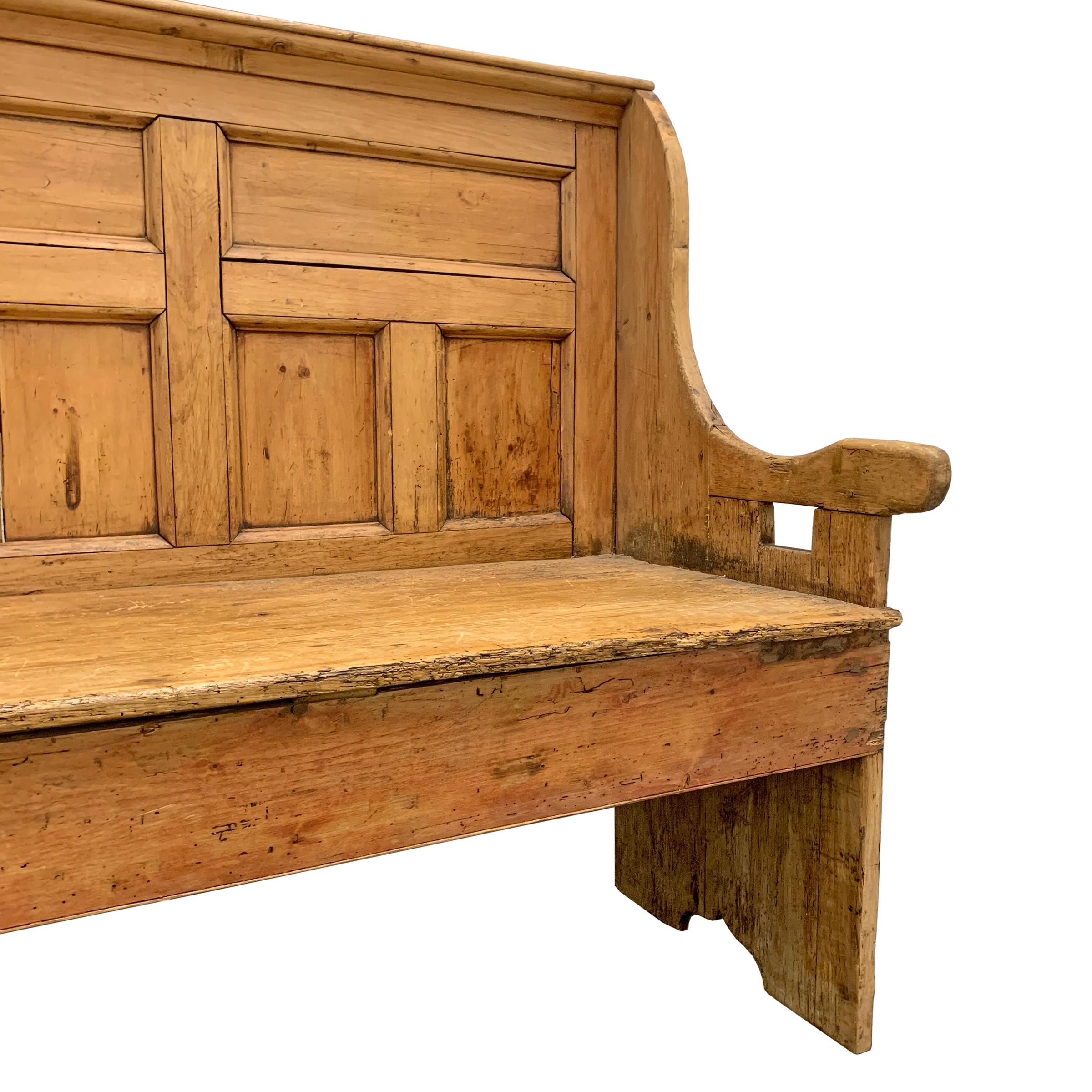 18th Century English Pine Settle For Sale at 1stDibs