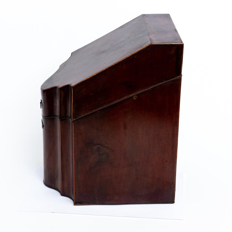18th Century English Slant-Front Knife Box For Sale at 1stDibs
