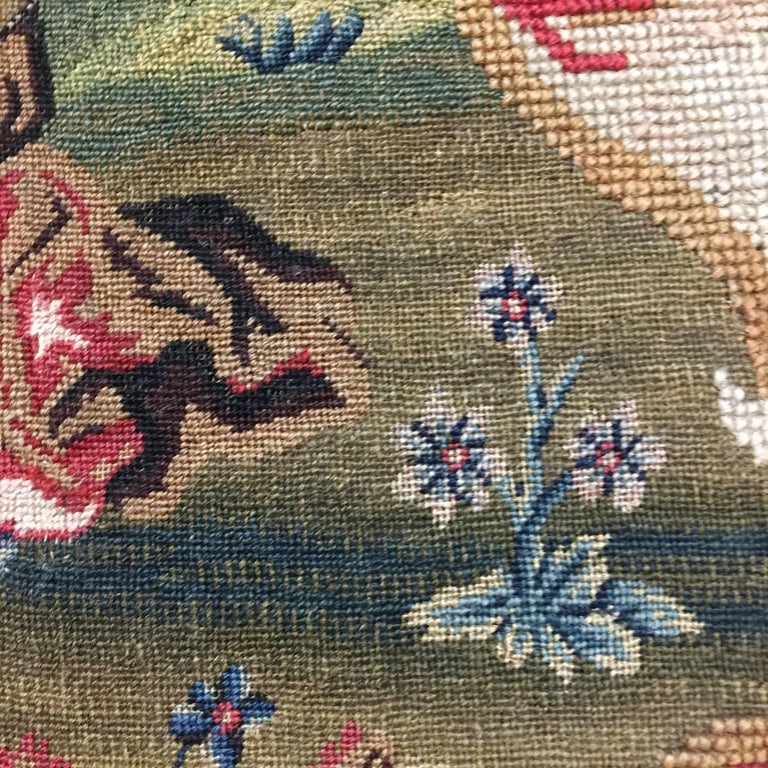 18th Century English Stuart-Era Ornately Framed Needlepoint Wall ...