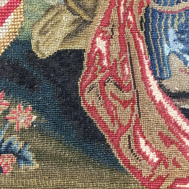 18th Century English Stuart-Era Ornately Framed Needlepoint Wall ...