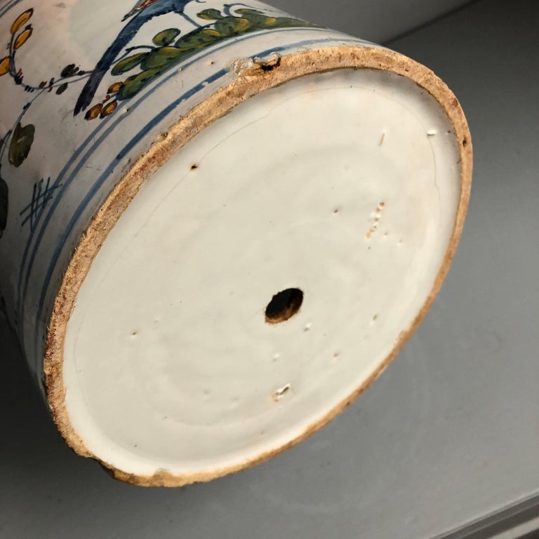 18th Century Faience Cache Pot, Nevers at 1stDibs