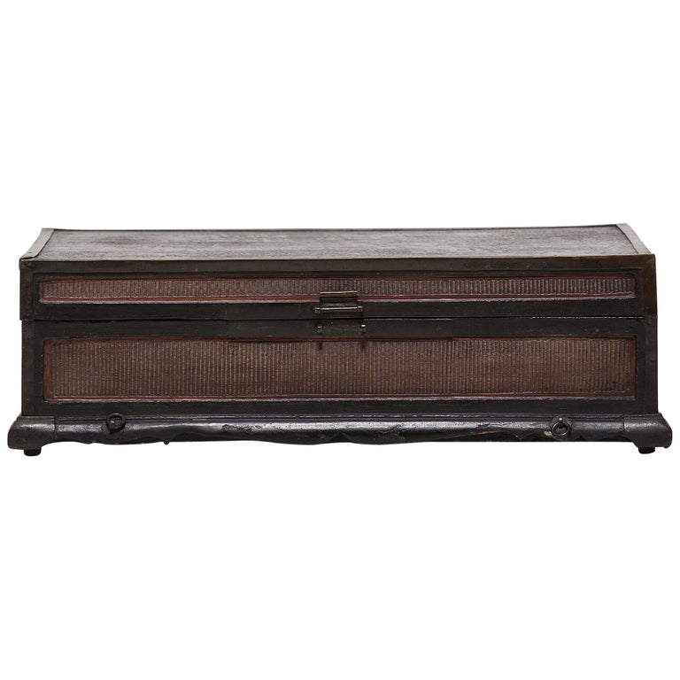 Finely Woven Chinese Scroll Trunk, c. 1750 For Sale at 1stDibs