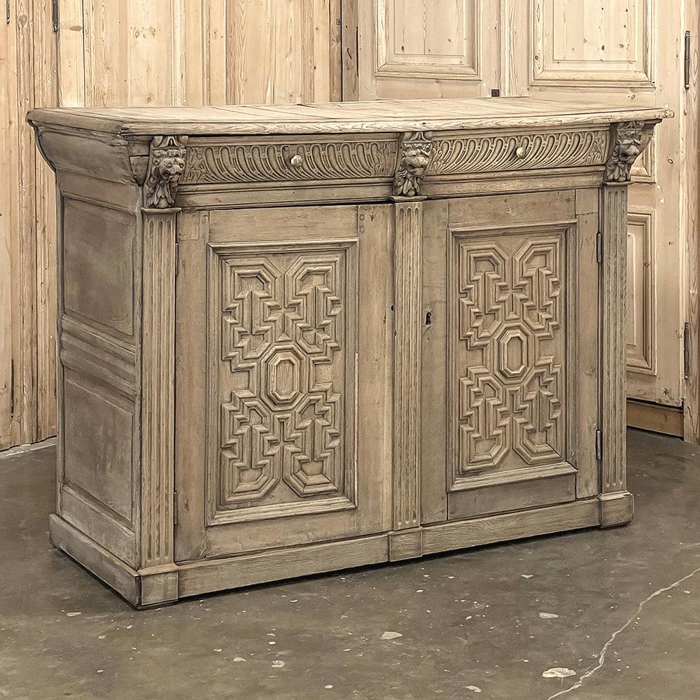 18th Century Flemish Renaissance Buffet in Stripped Oak For Sale at 1stDibs