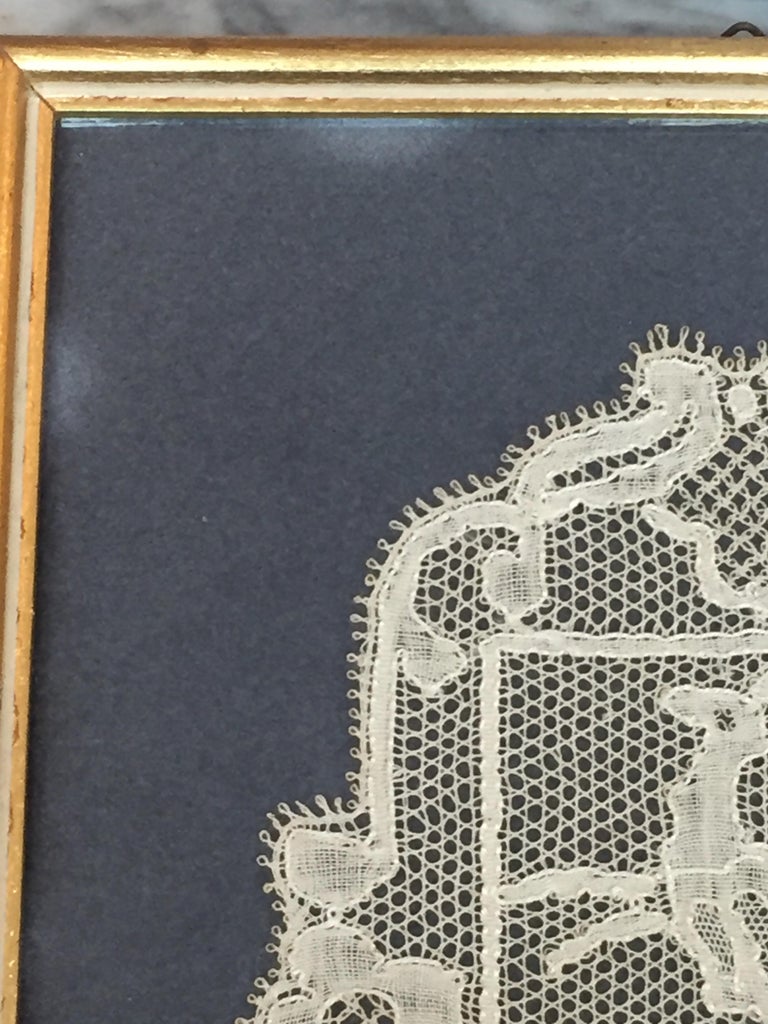 18th Century Flemish'Point d'Angleterre', Lace Reindeer Armorial Crest ...