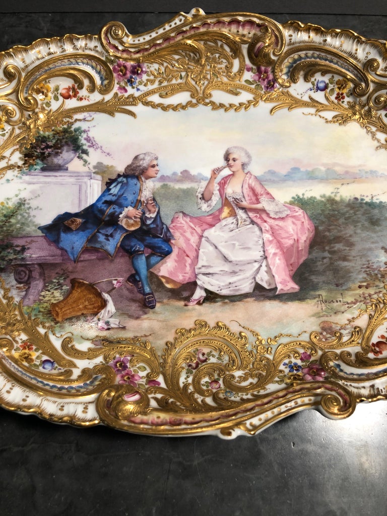 18th Century France Louis XV Porcelain Sévres Dish, 1758 at 1stDibs
