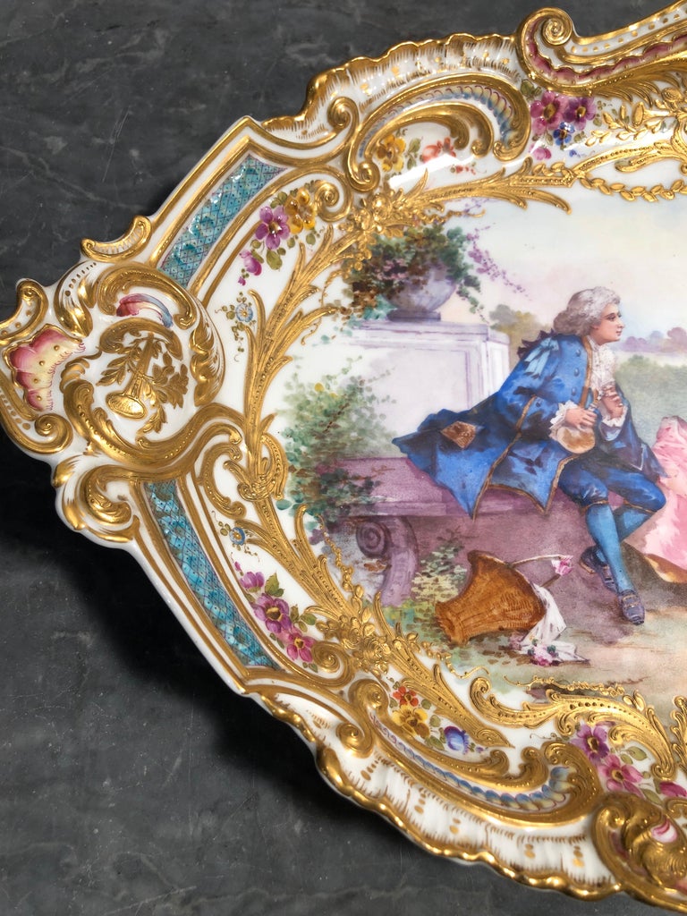 18th Century France Louis XV Porcelain Sévres Dish, 1758 at 1stDibs
