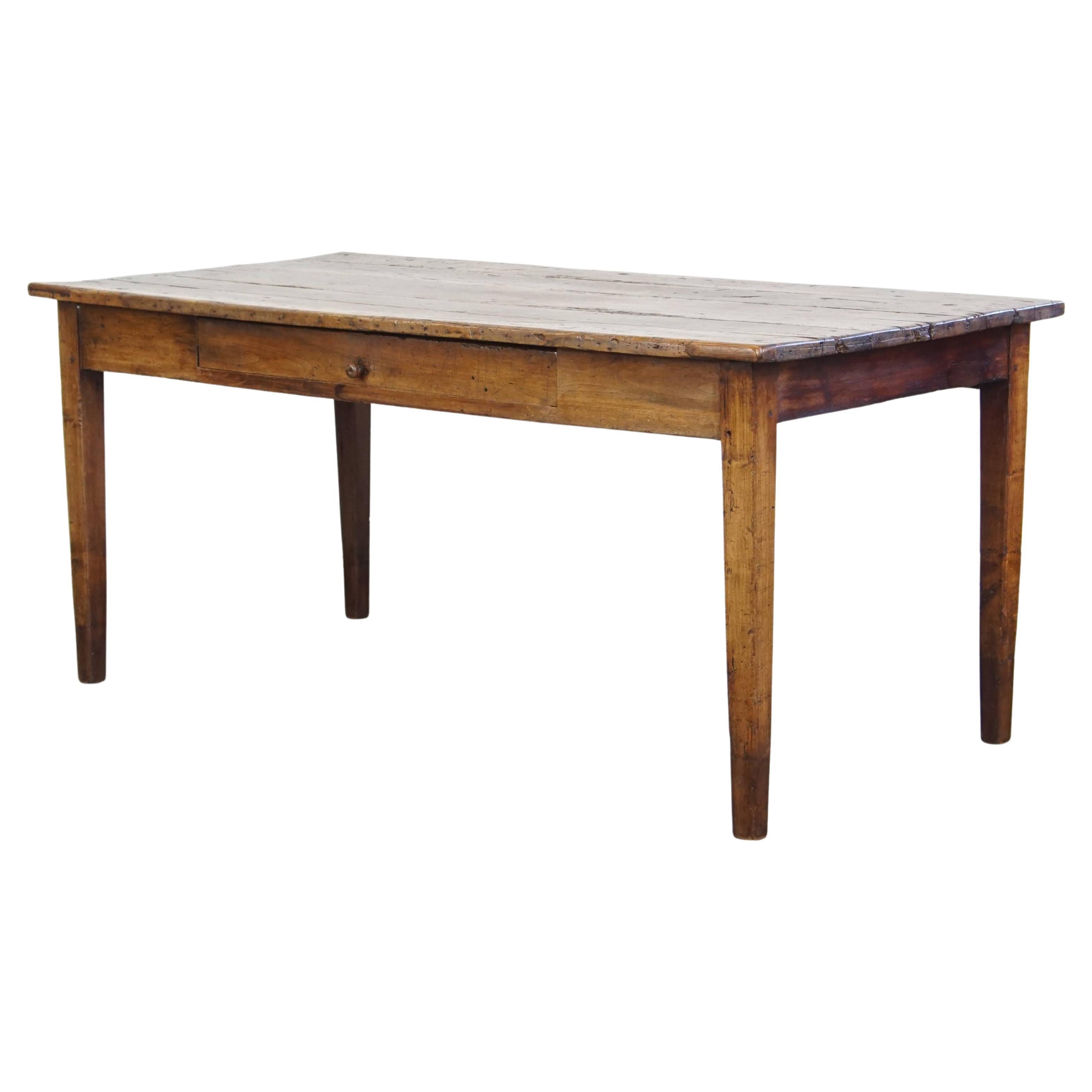 Charming French Antique Dining Table / Desk with Drawer – Late 18th ...