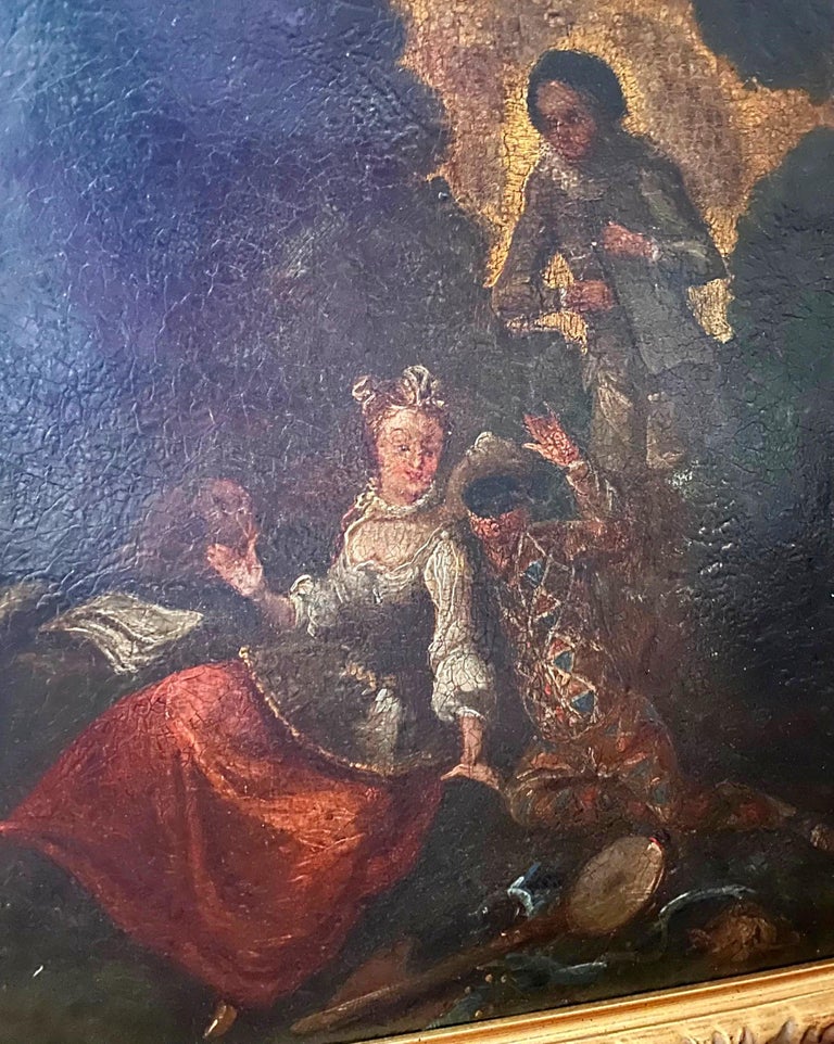 18th Century French Baroque Old Master Painting Oil on Leather For Sale ...