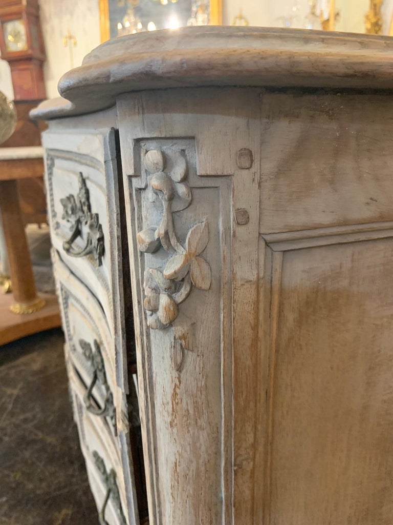 18th Century French Carved and Bleached White Oak Chest at 1stDibs