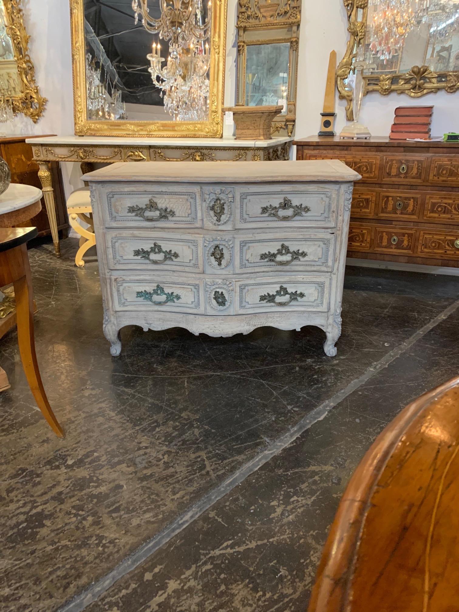 18th Century French Carved and Bleached White Oak Chest at 1stDibs