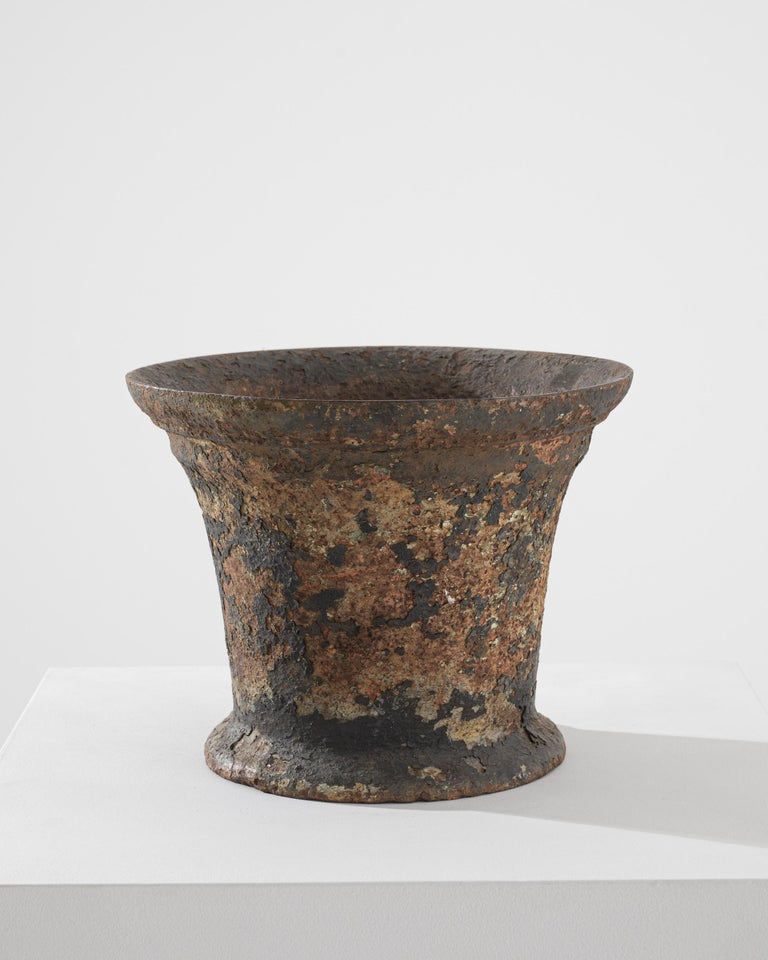 18th Century French Cast Iron Mortar For Sale at 1stDibs