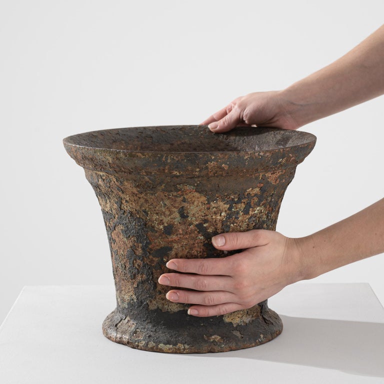 18th Century French Cast Iron Mortar For Sale at 1stDibs