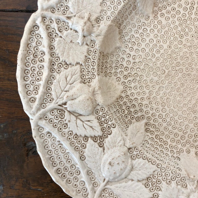 18th Century French Creamware Salt Glaze Tray For Sale at 1stDibs