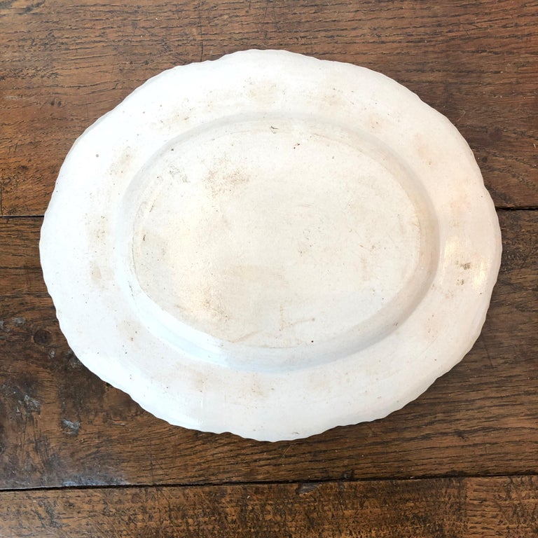 18th Century French Creamware Salt Glaze Tray For Sale at 1stDibs