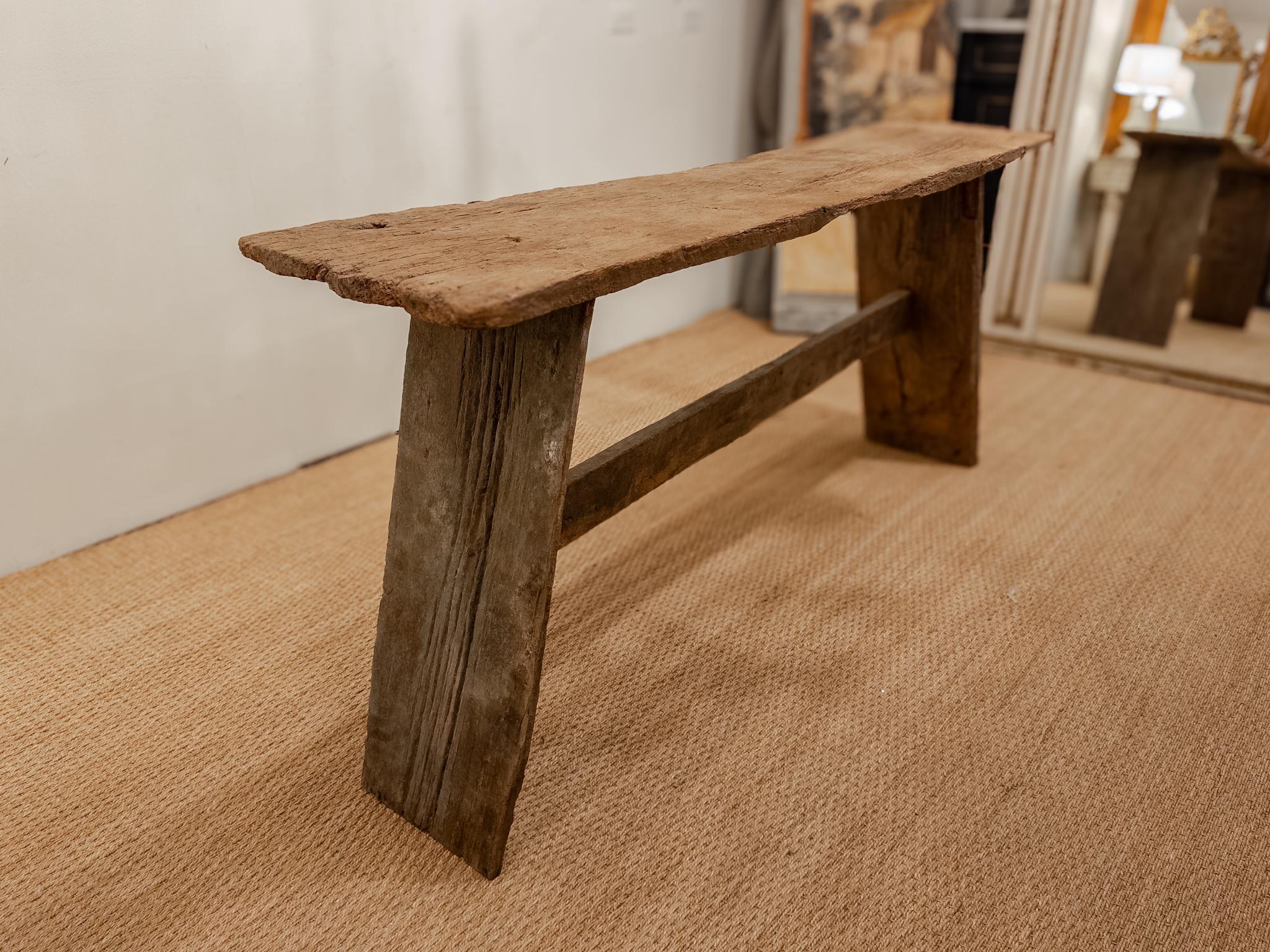 18th Century French Elm Console Table For Sale at 1stDibs