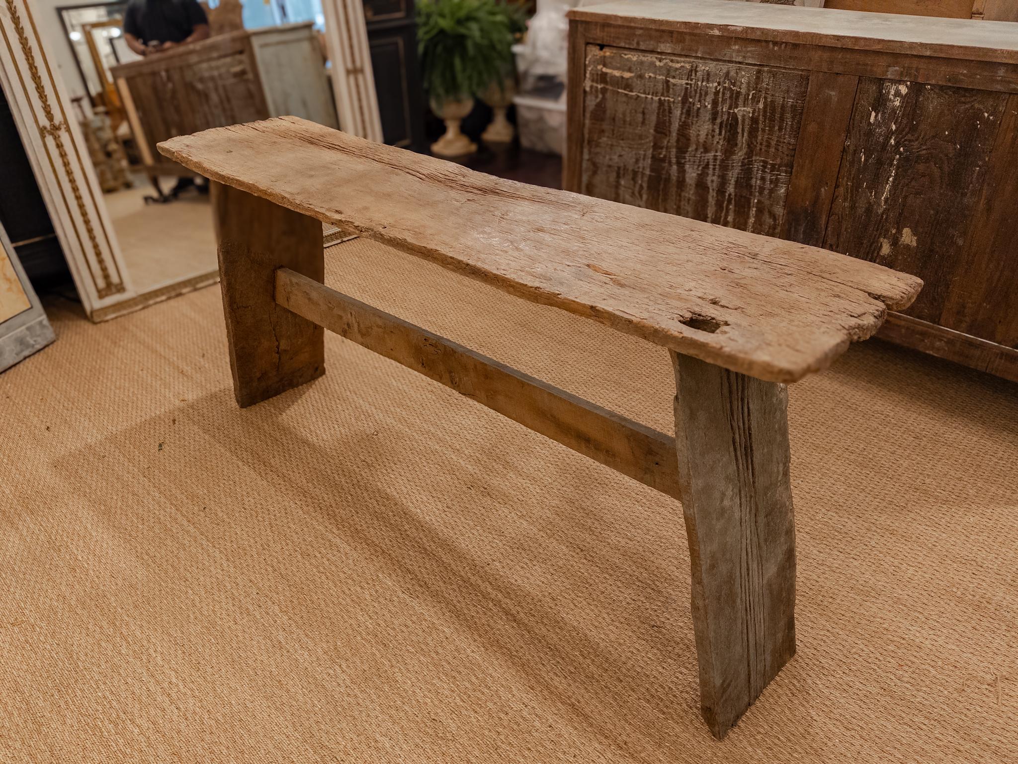 18th Century French Elm Console Table For Sale at 1stDibs