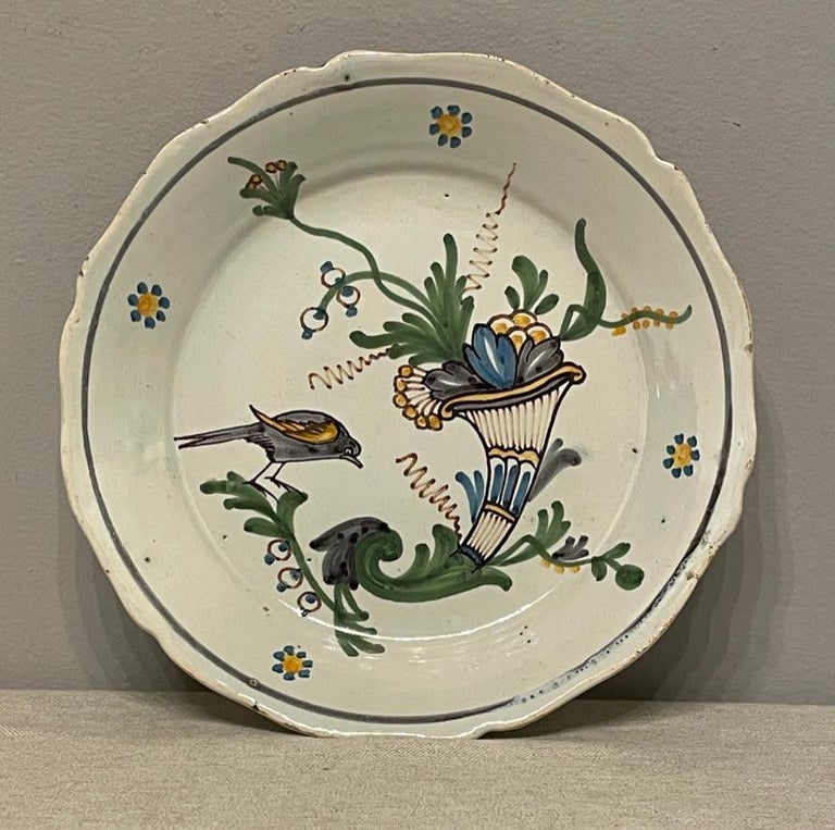 18th Century French Faience Plate from La Rochelle For Sale at 1stDibs