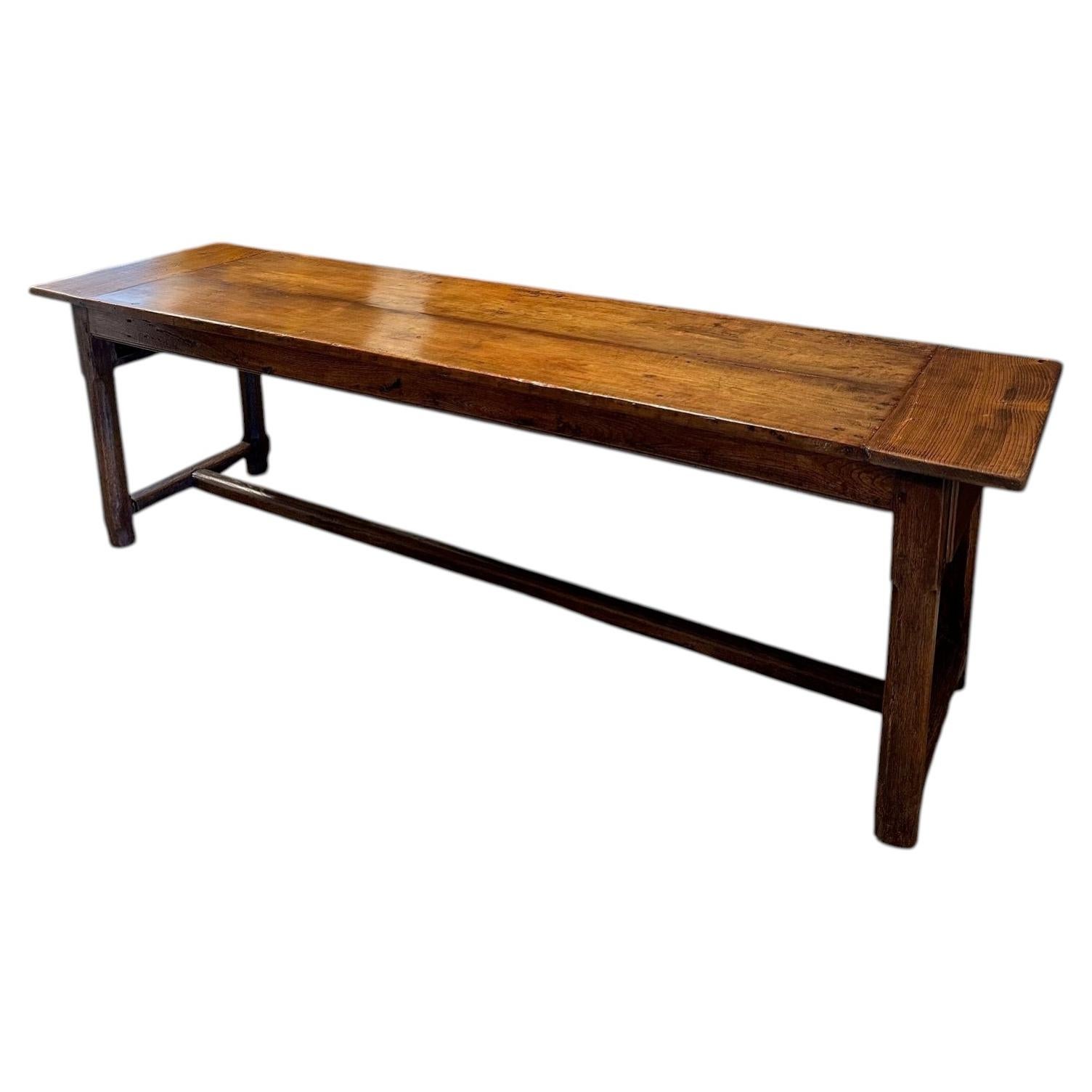 French Chestnut Farm Table For Sale at 1stDibs
