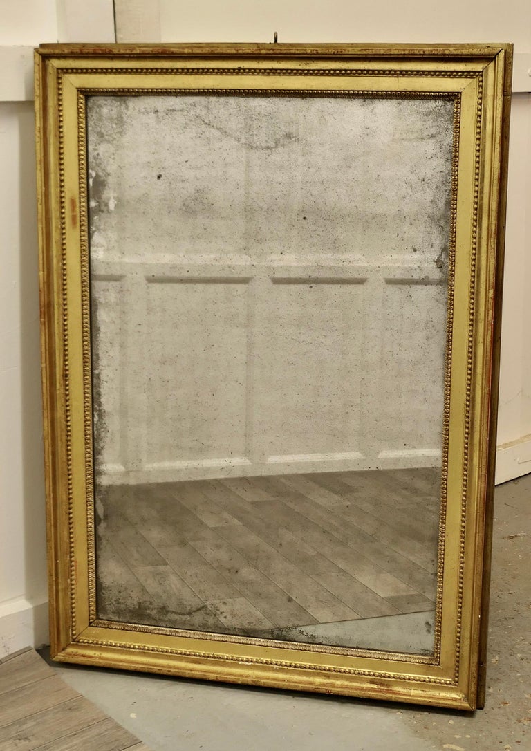 18th Century French Gilt Rectangular Wall Mirror For Sale at 1stDibs