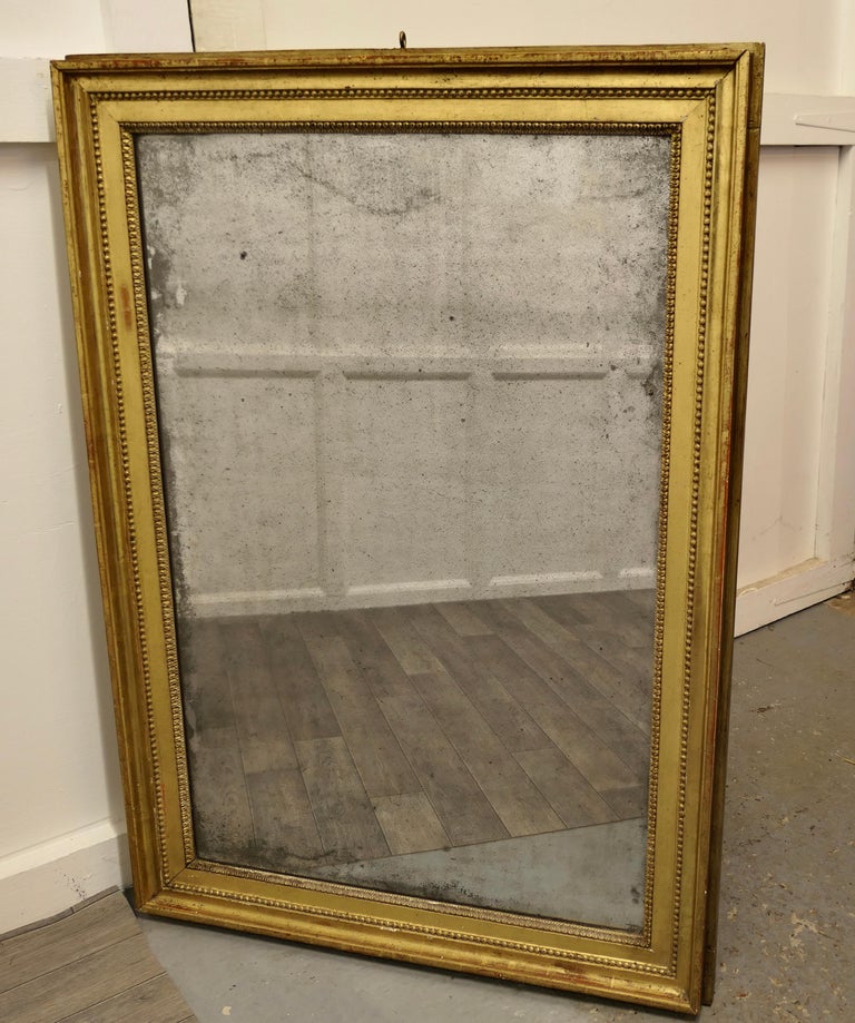 18th Century French Gilt Rectangular Wall Mirror For Sale at 1stDibs