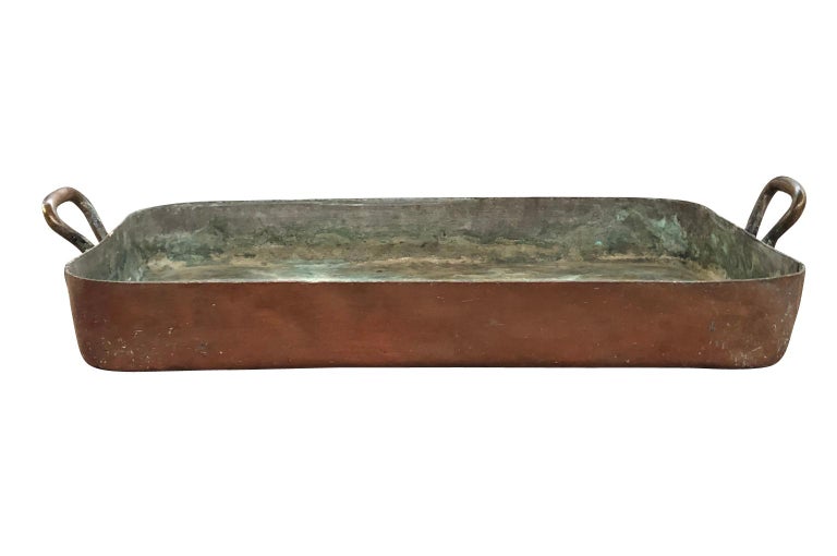18th Century French Grand Scale Copper Pan at 1stDibs