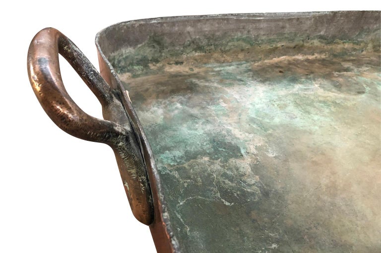18th Century French Grand Scale Copper Pan at 1stDibs