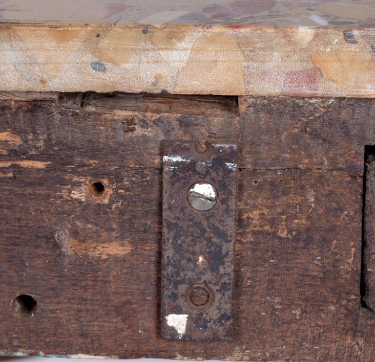 18th Century French Hand Carved Wooden One Leg Console Table with ...