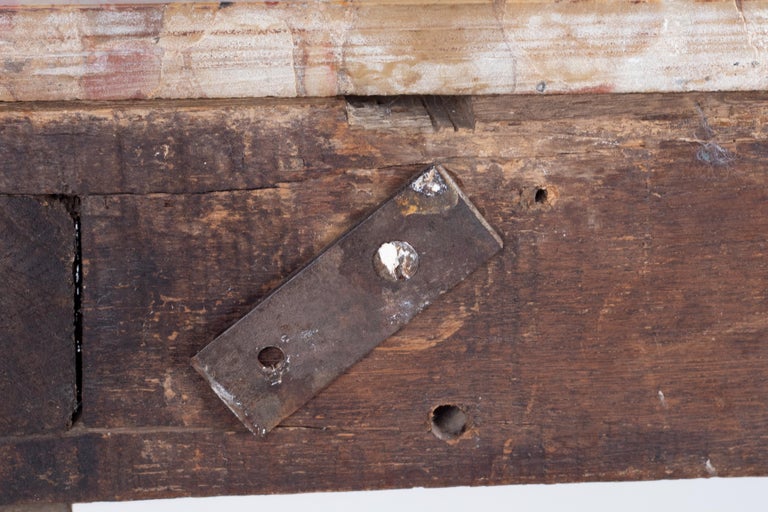 18th Century French Hand Carved Wooden One Leg Console Table with ...