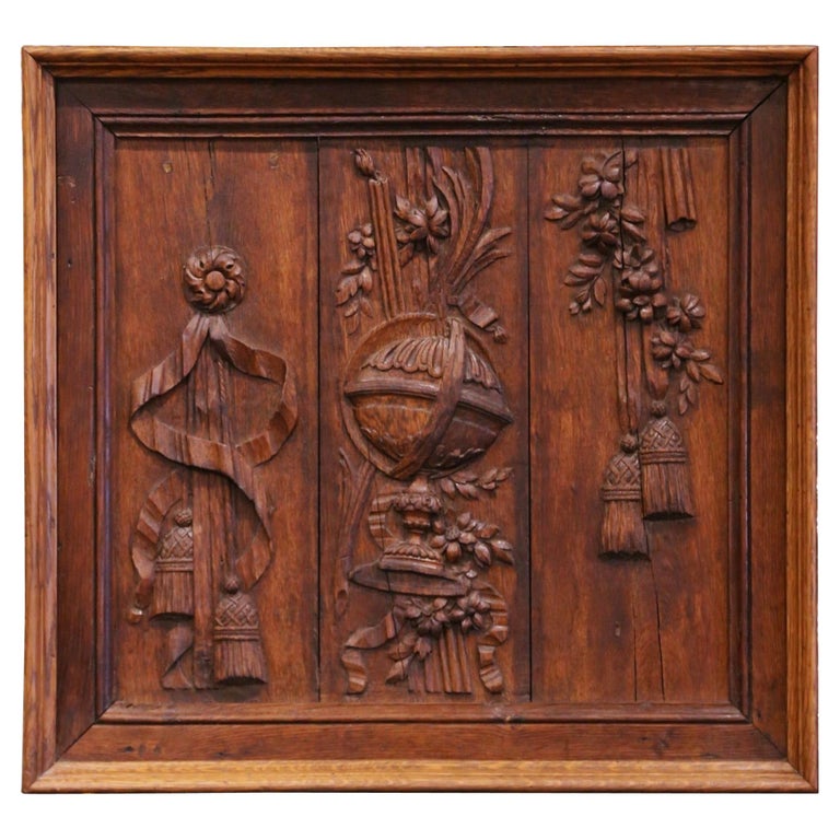 18th Century French Louis XIV Framed Carved Oak Wall Decor For Sale at ...