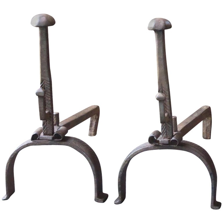 18th Century French Louis XV Fire Dogs or Firedogs For Sale at 1stDibs