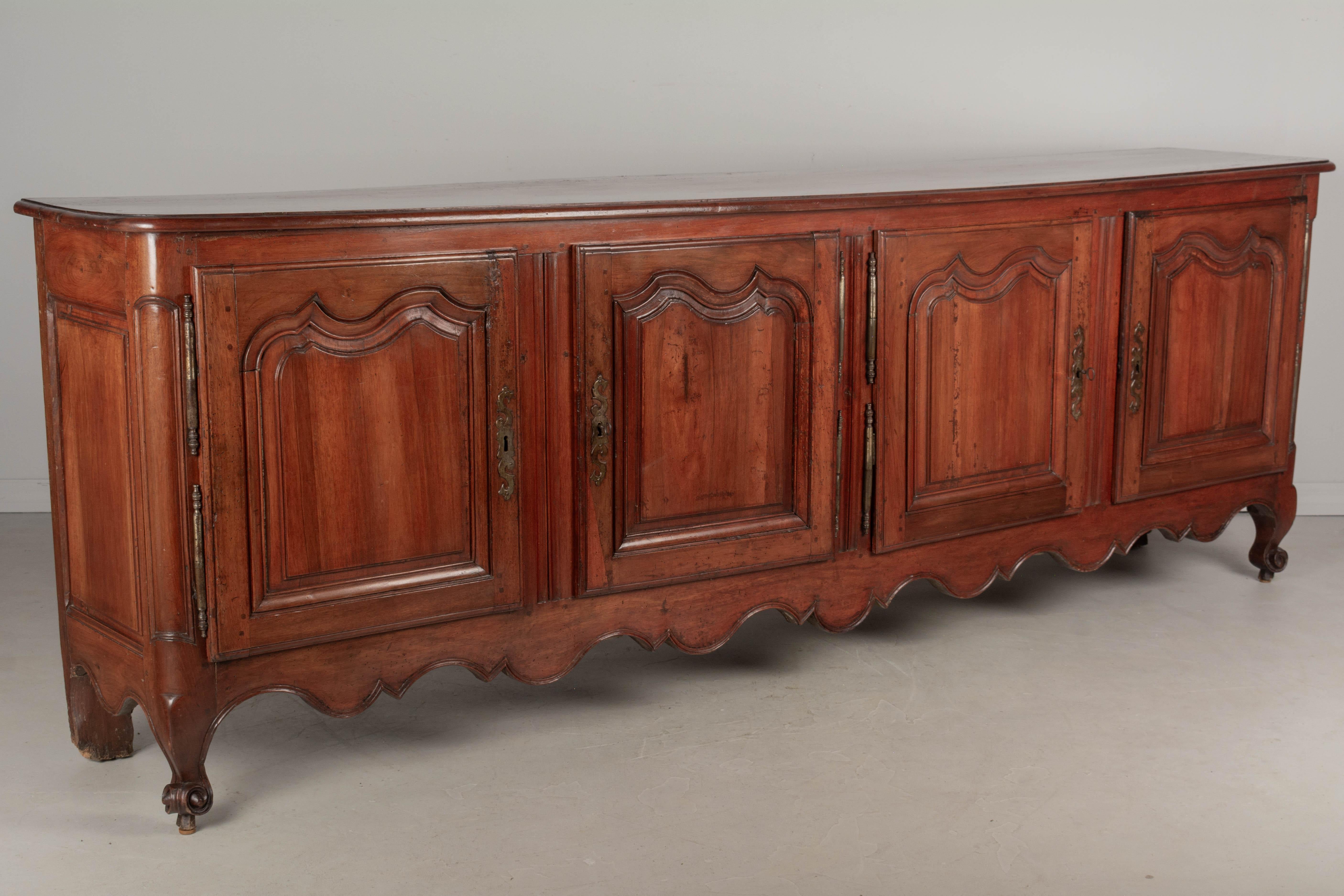 18th Century French Louis XV Walnut Enfilade or Sideboard For Sale at ...