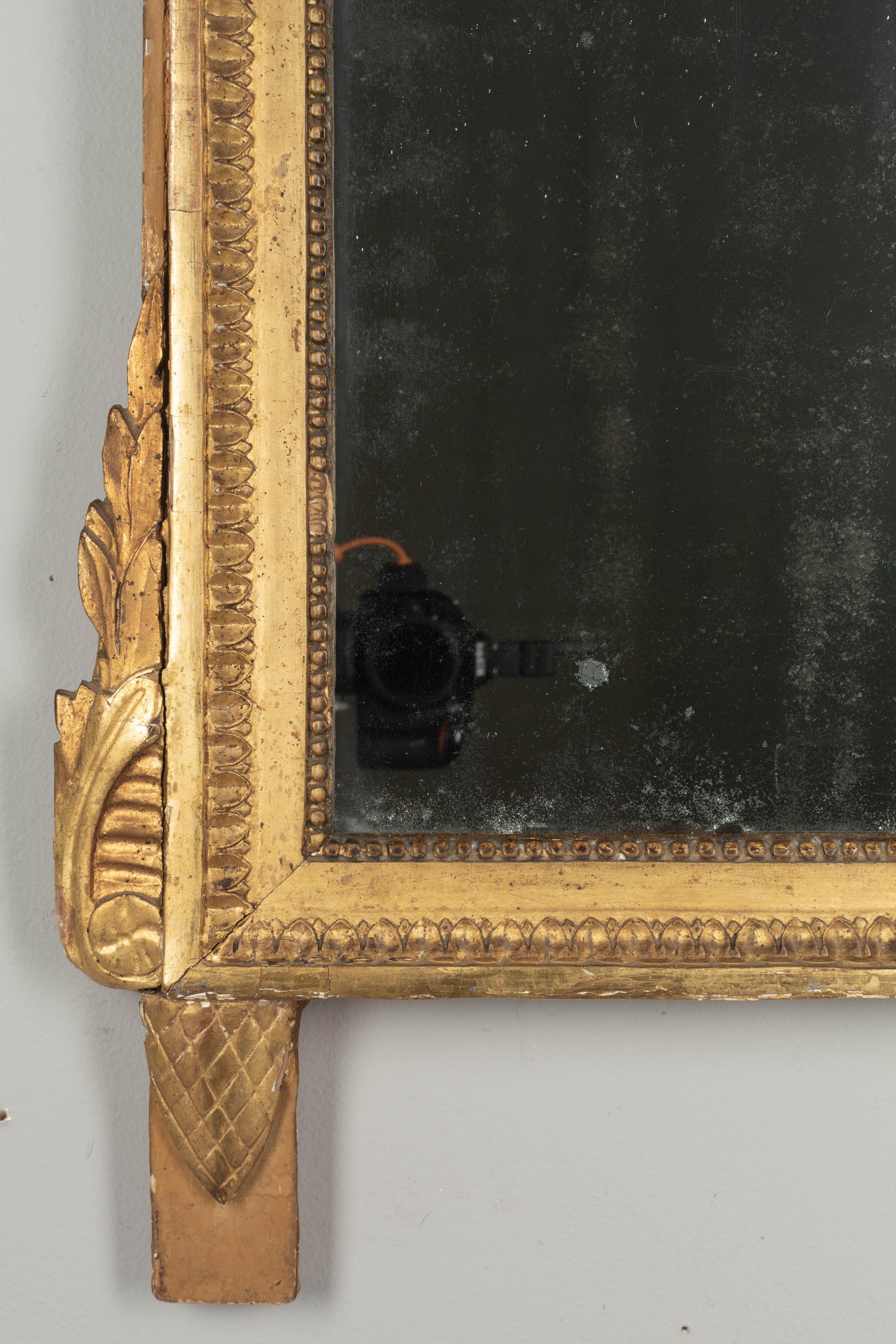 18th Century French Louis XVI Giltwood Bridal Mirror at 1stDibs