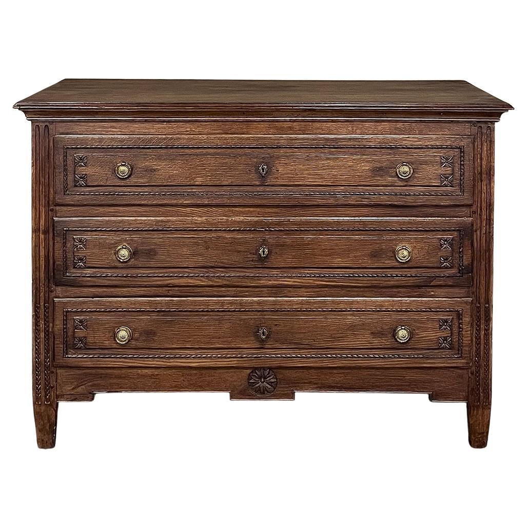 French Louis XVI Period Painted Oak Chest Of Drawers Commode For Sale ...