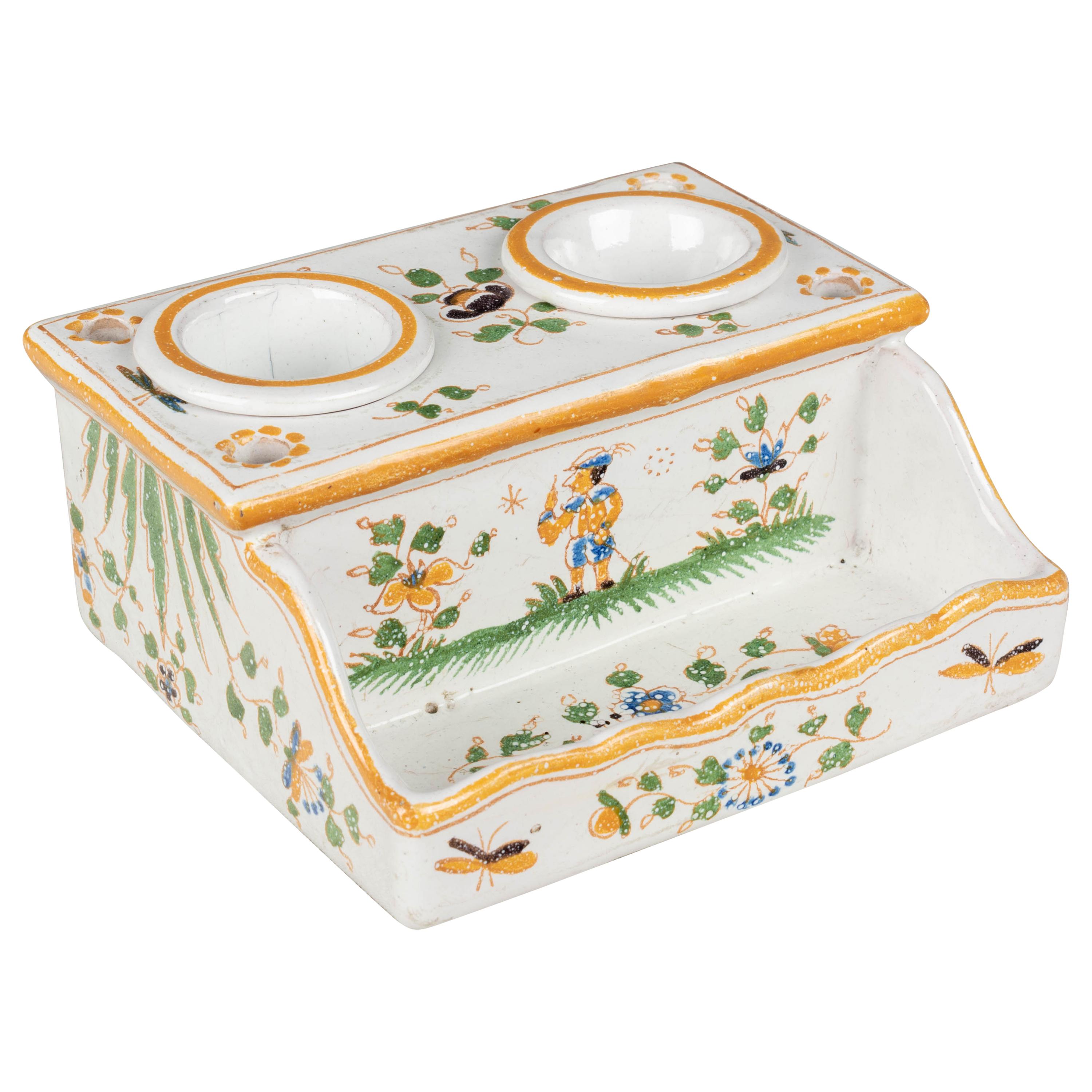 18th Century Black Forest Boar's Head Inkwell at 1stDibs