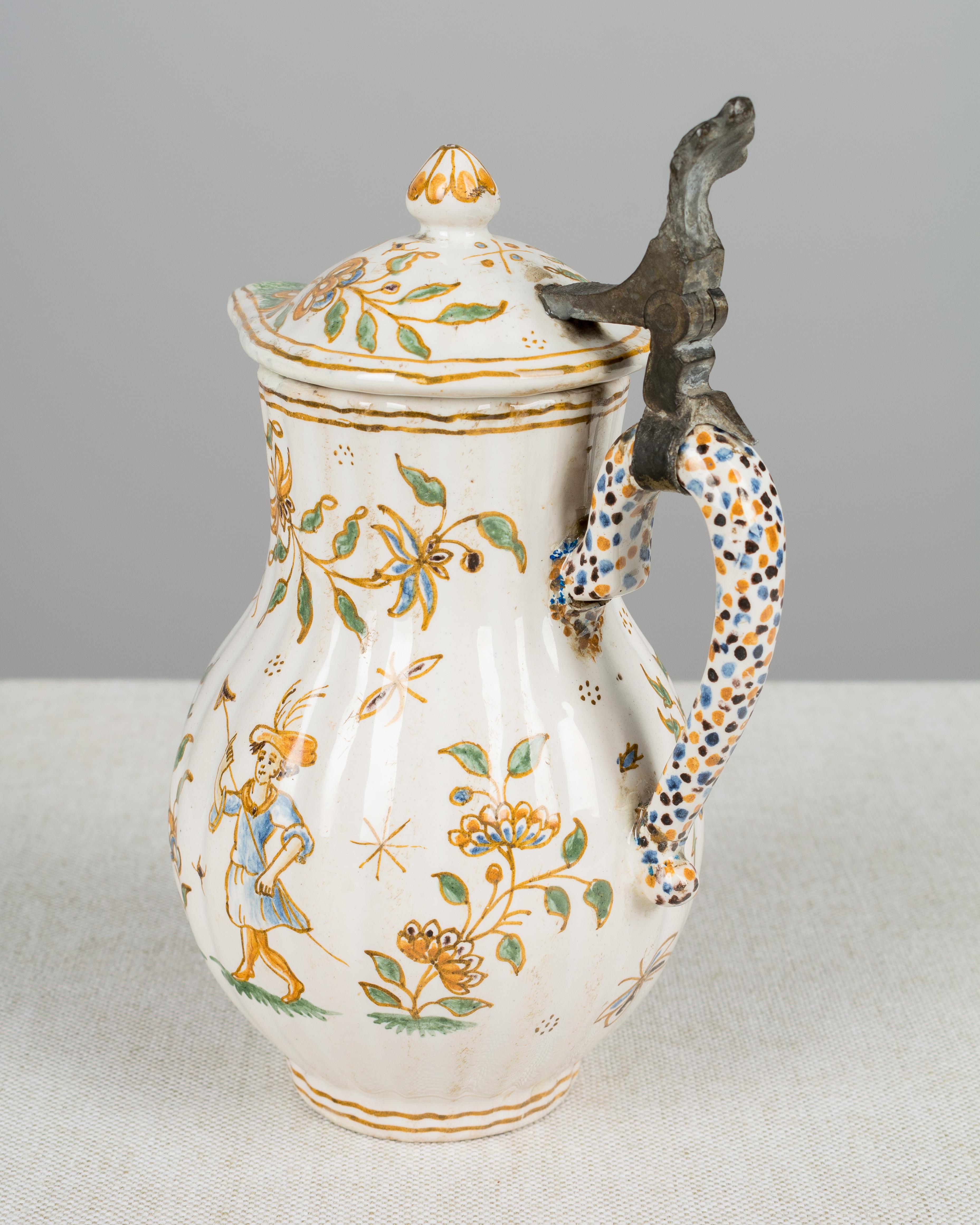 18th Century French Moustiers Faience Pitcher at 1stDibs
