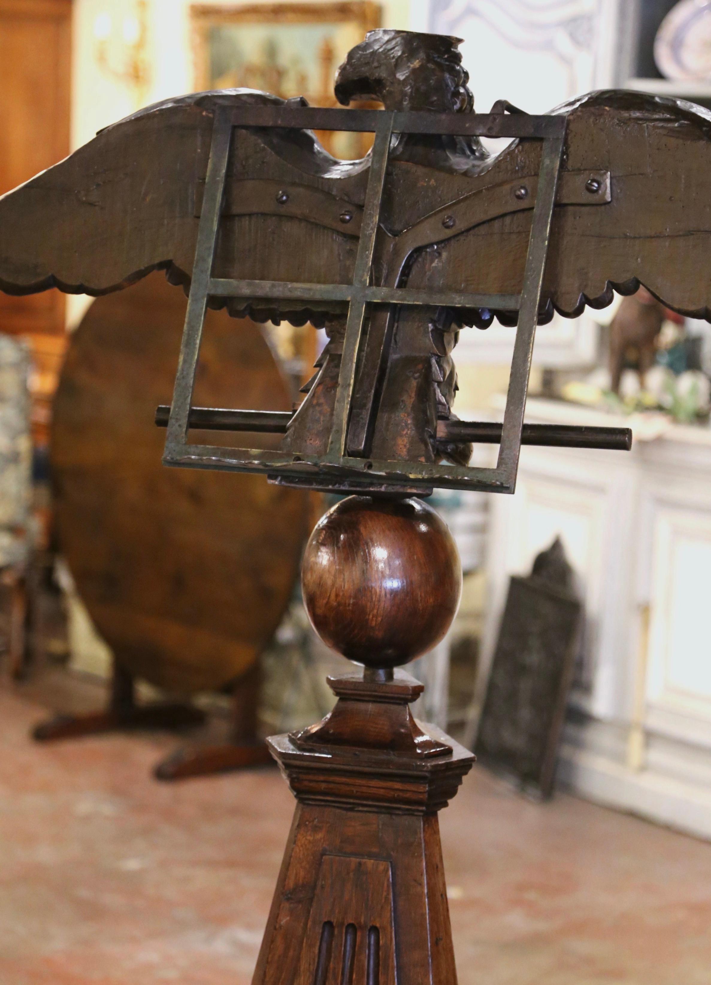 18th Century French Oak Black Forest Lectern with Eagle at 1stDibs