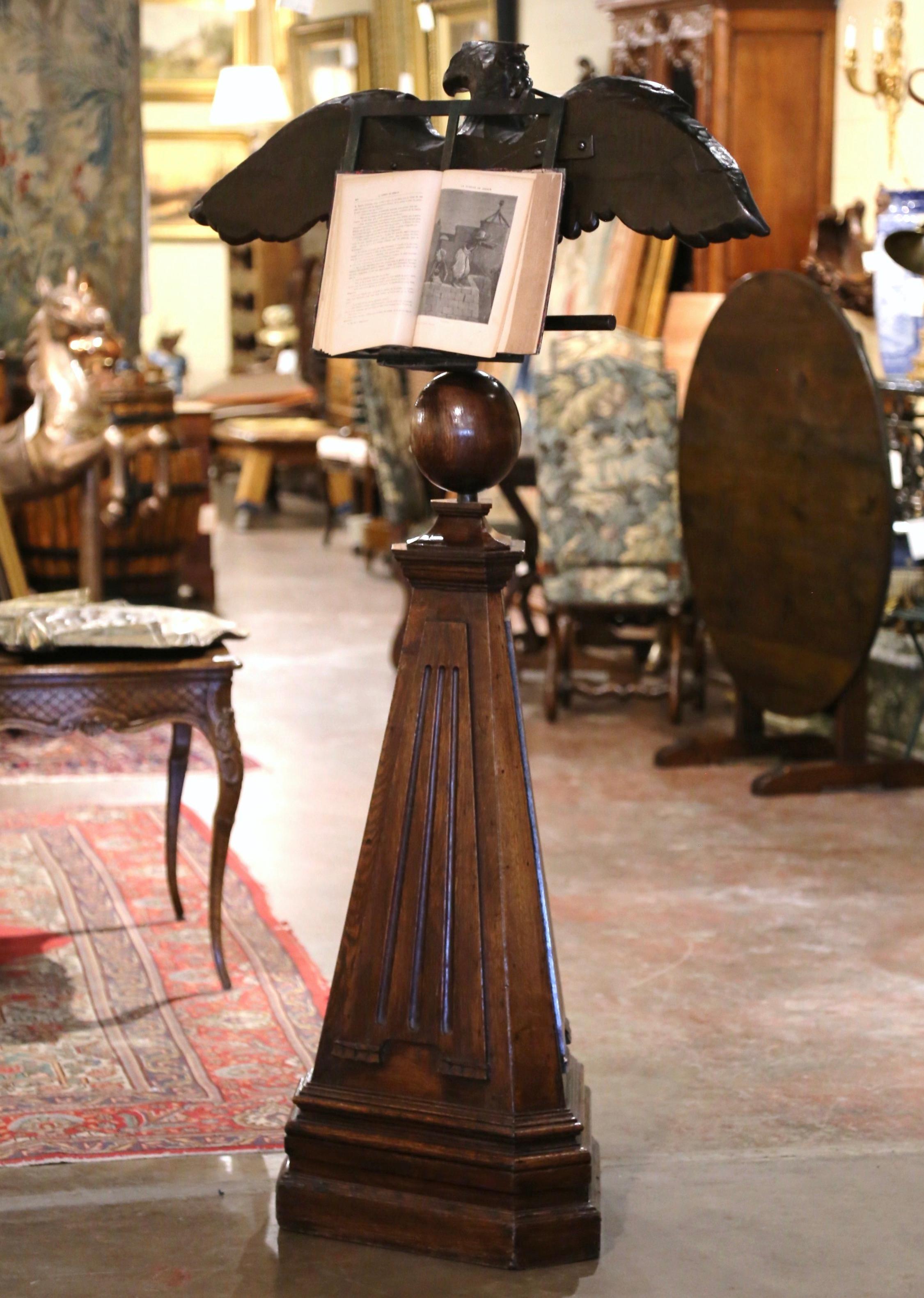 18th Century French Oak Black Forest Lectern with Eagle at 1stDibs