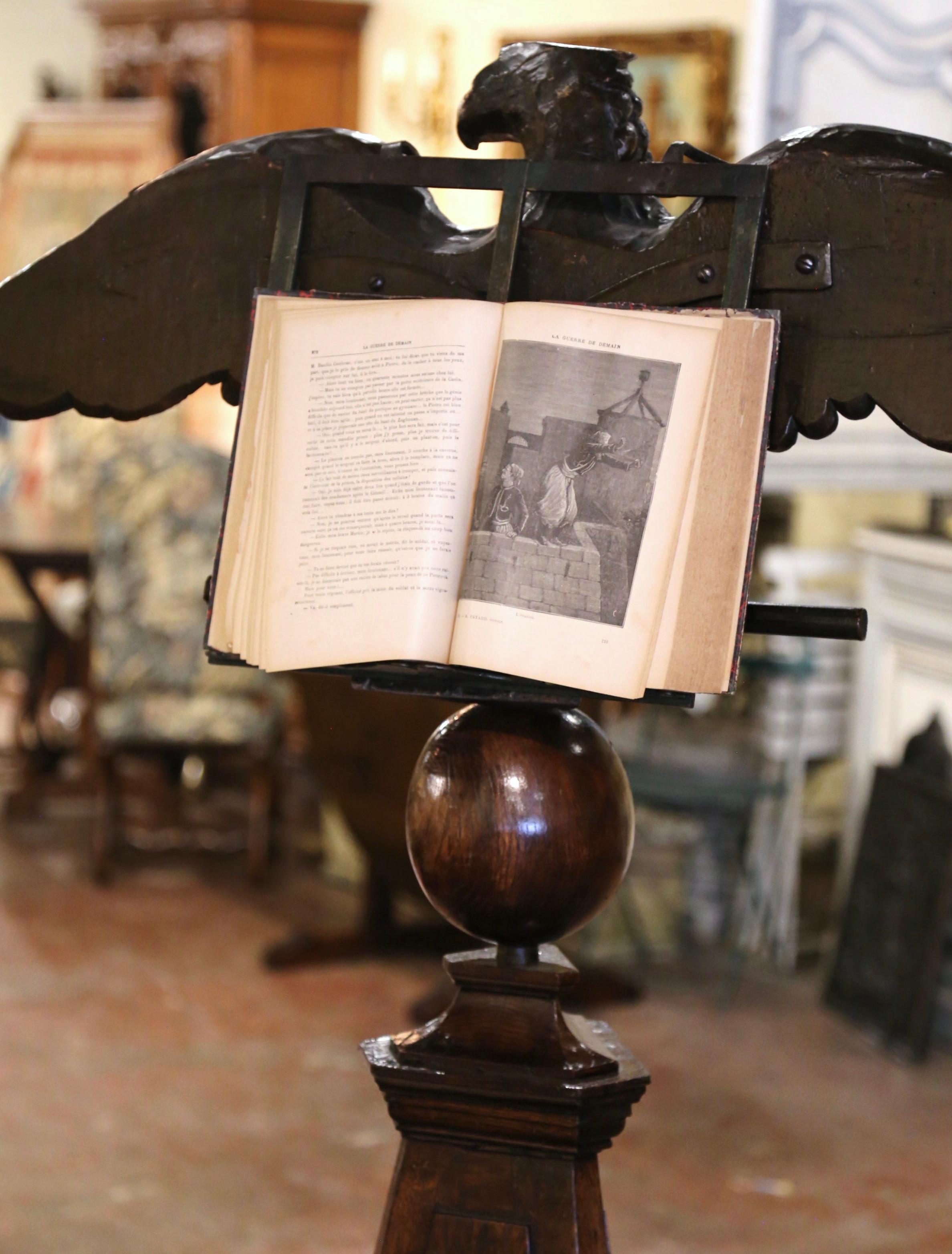 18th Century French Oak Black Forest Lectern with Eagle at 1stDibs