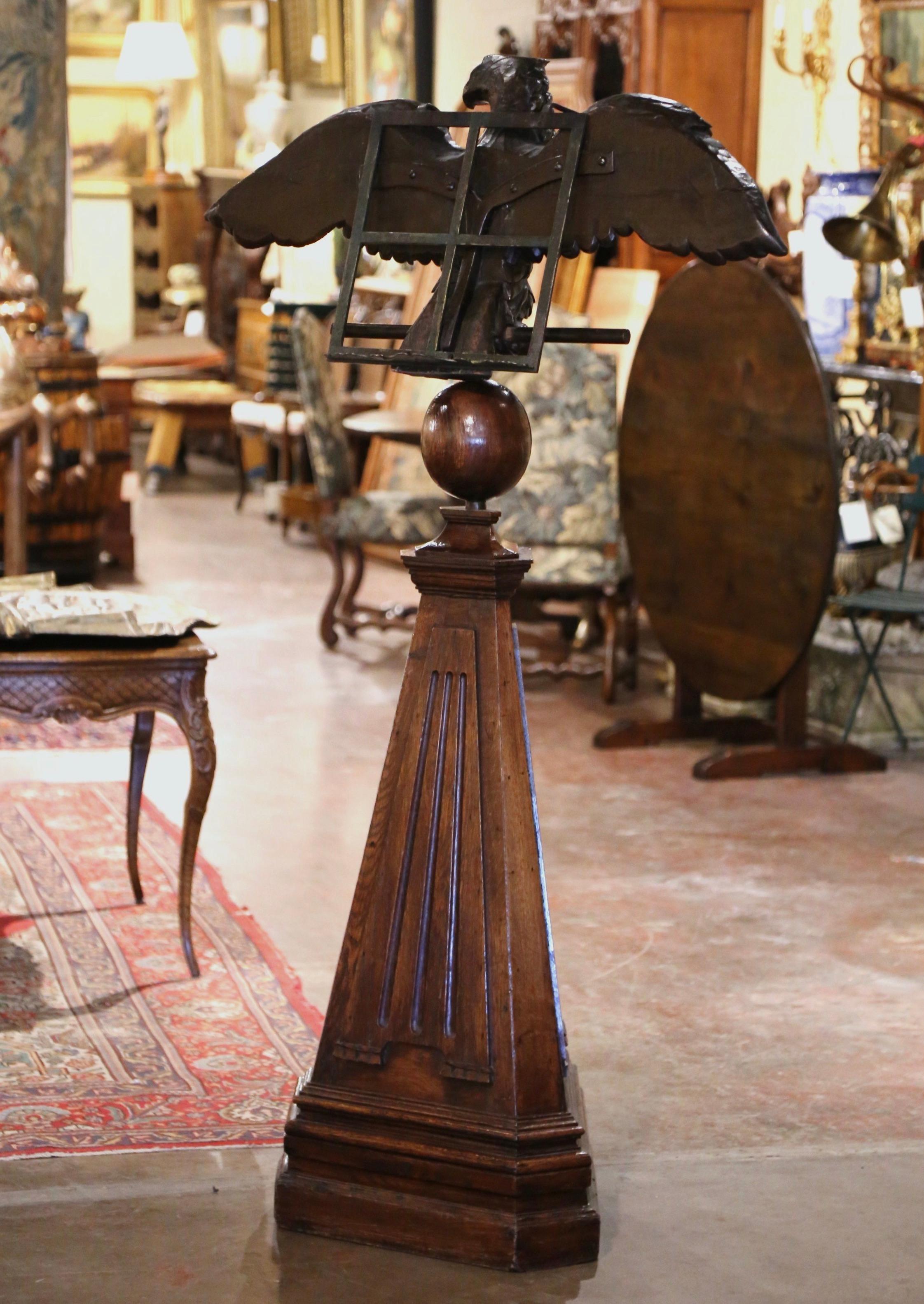 18th Century French Oak Black Forest Lectern with Eagle at 1stDibs