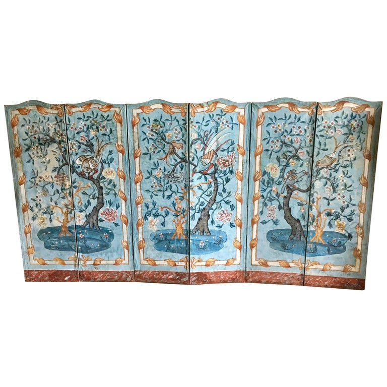 18th Century French Painted Screen at 1stDibs