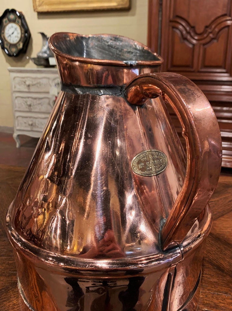 18th Century French Polished Copper Milk Pitcher from Paris at 1stDibs