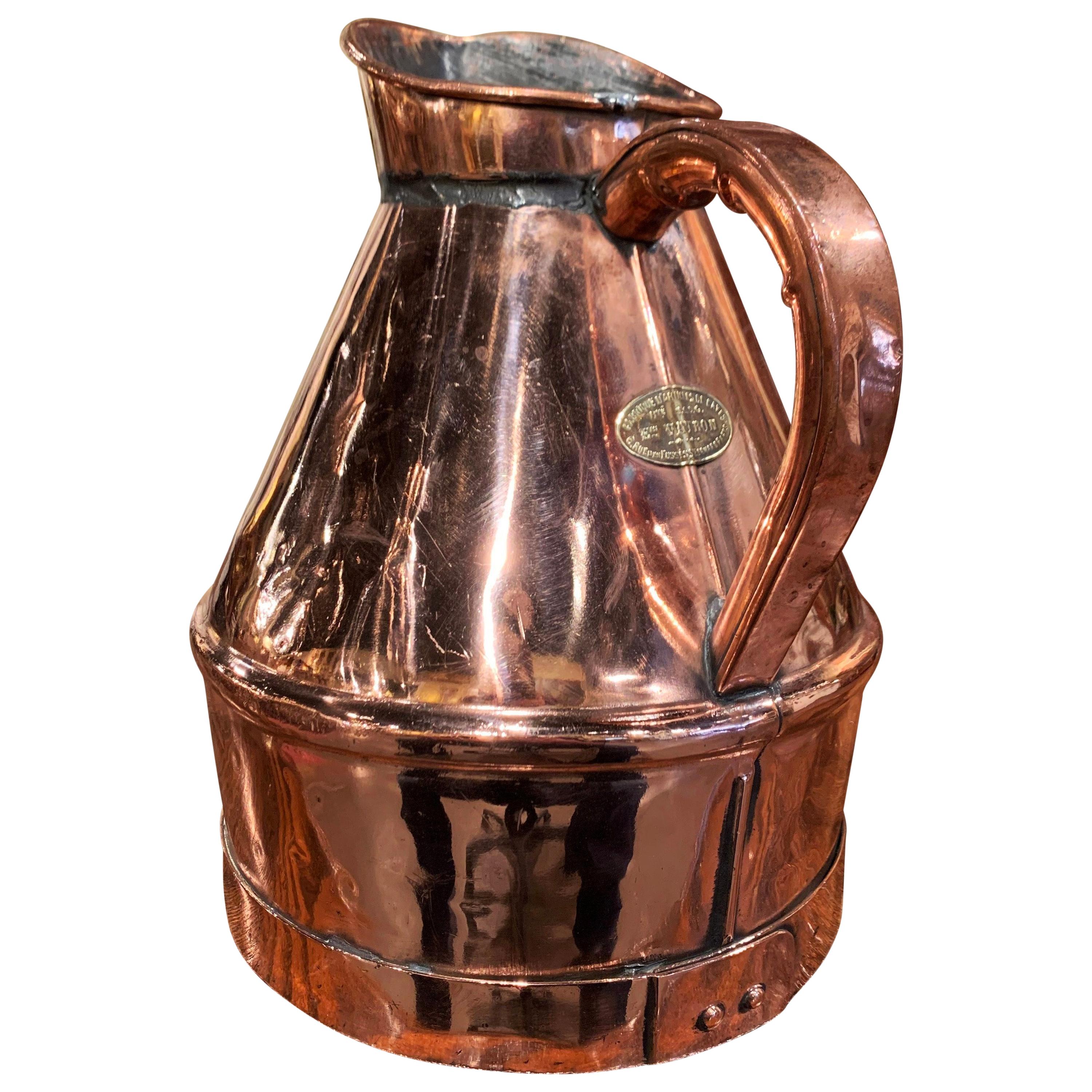 18th Century French Polished Copper Milk Pitcher from Paris at 1stDibs